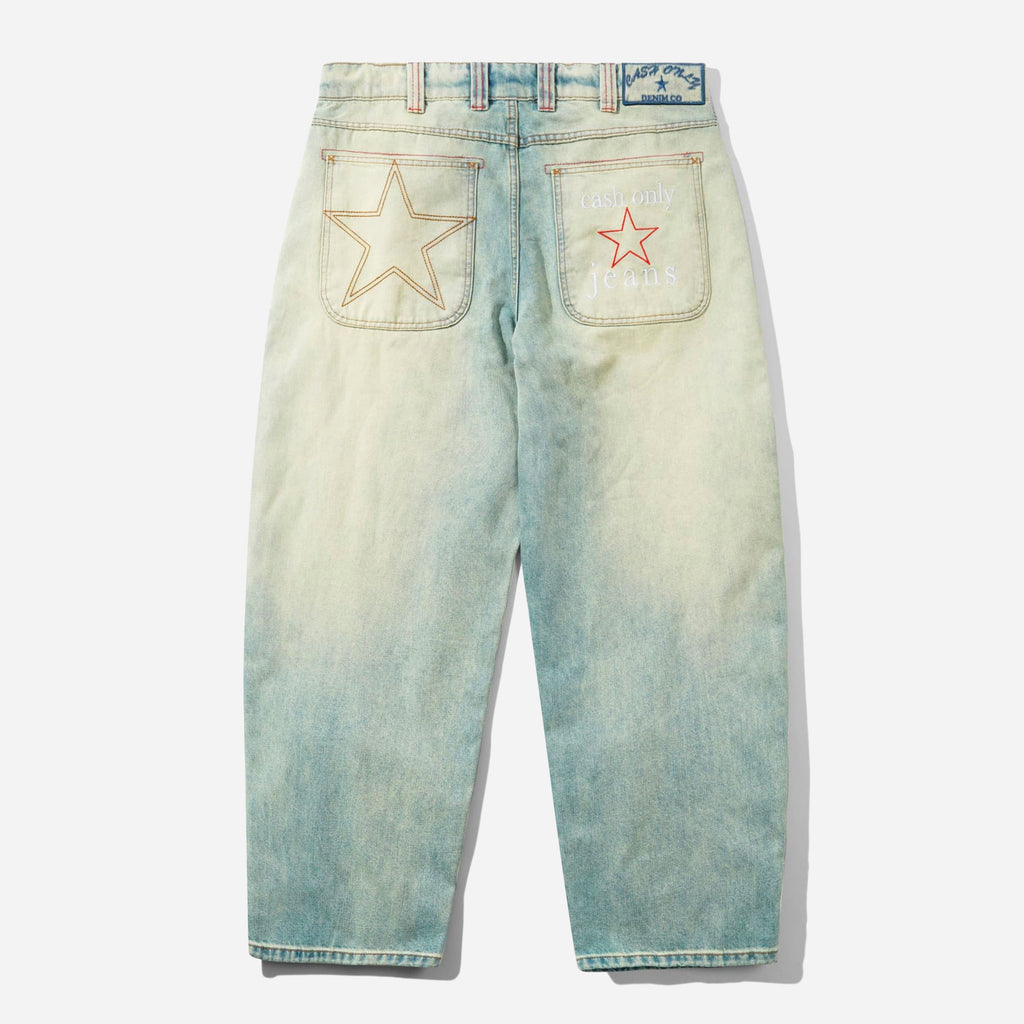 Cash Only Stars Denim Jeans Sun Fade Wash